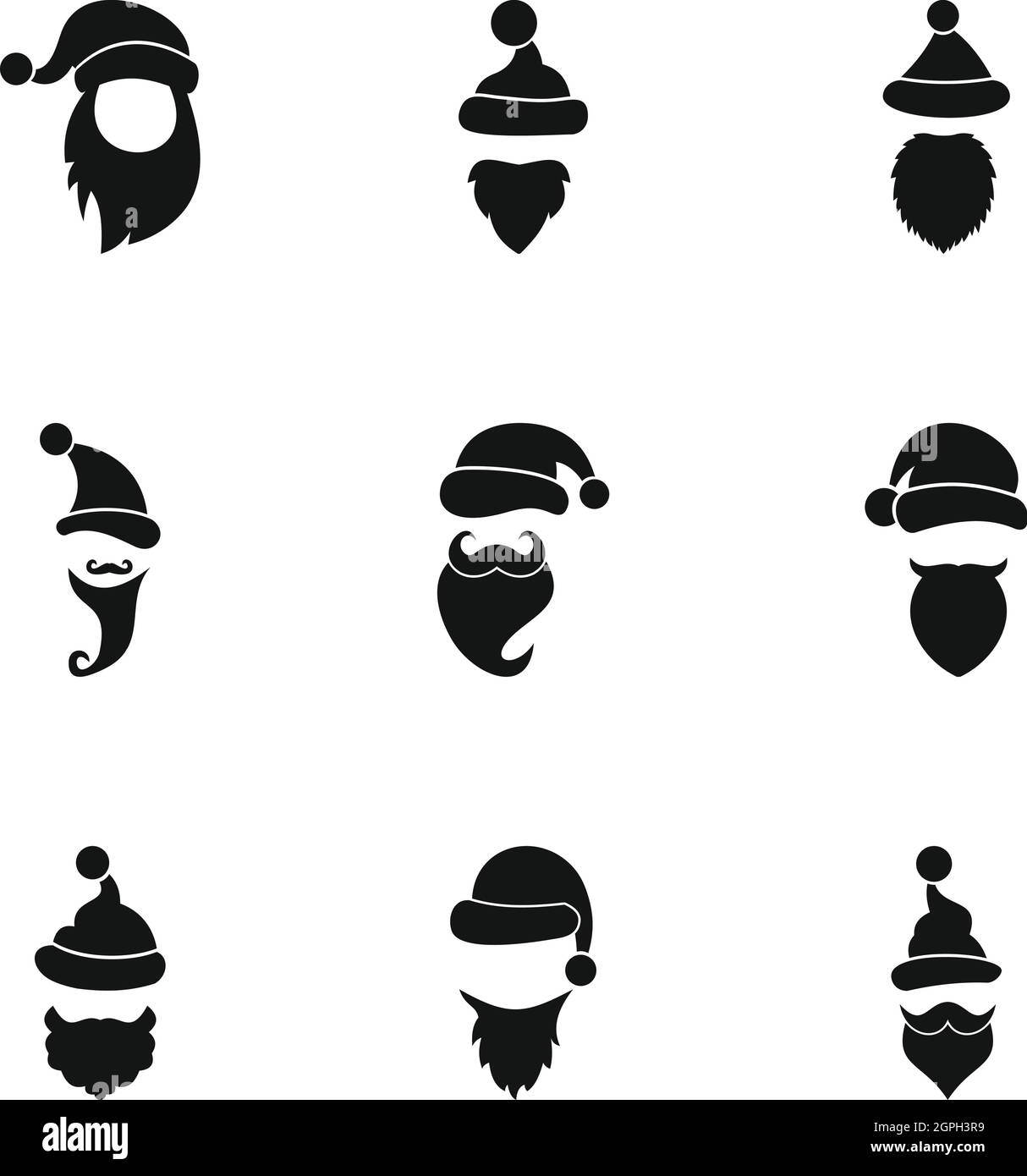 Santa Claus icons set, simple style Stock Vector Image & Art - Alamy