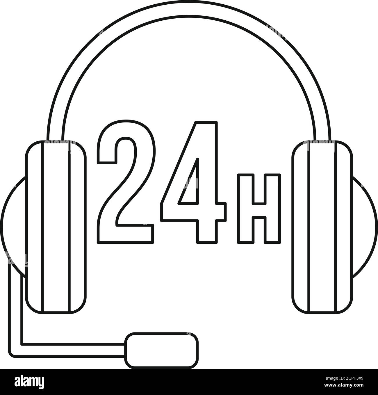 Customer service black icon Stock Vector Images - Alamy