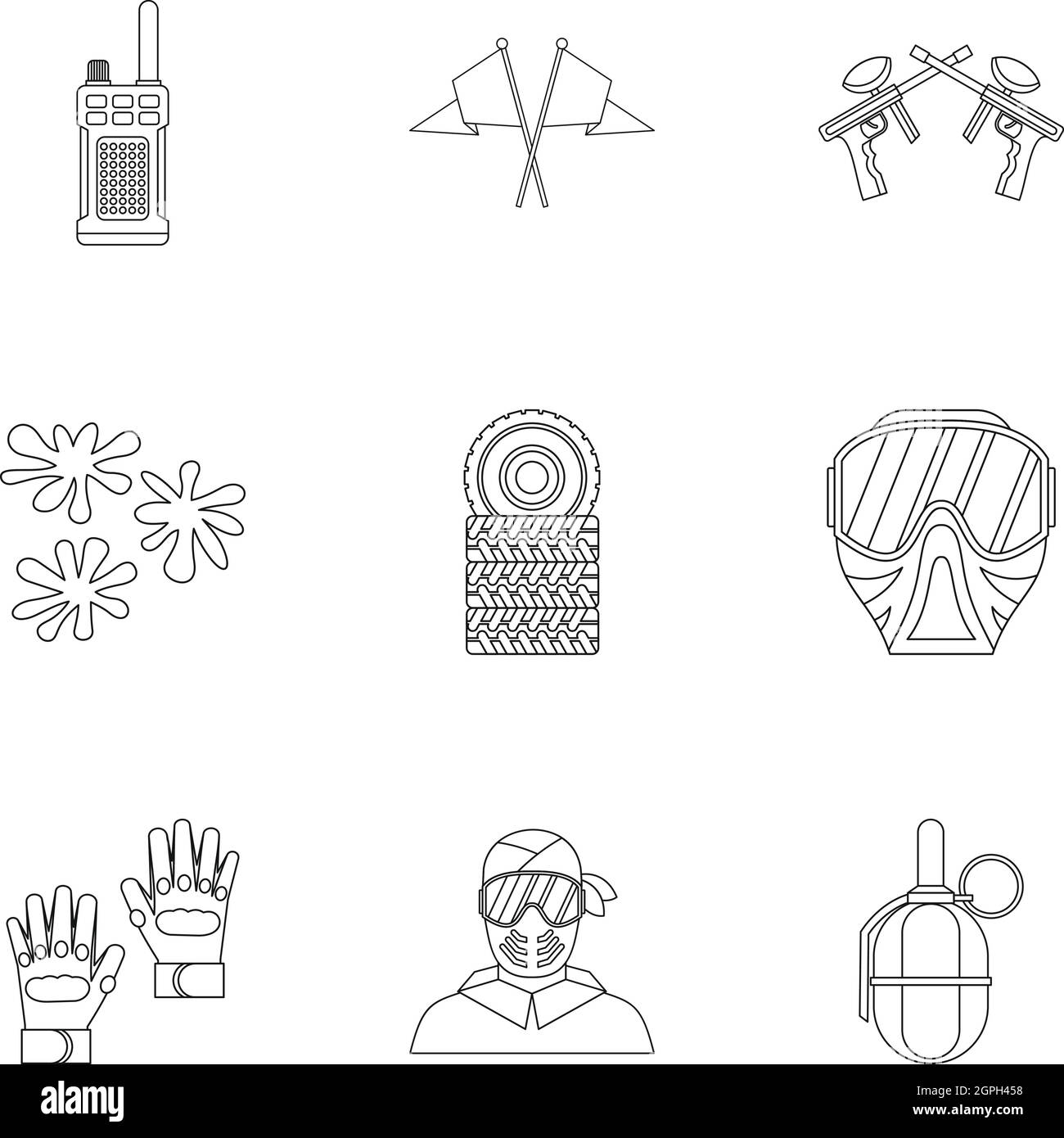 Leisure line icons collection Black and White Stock Photos & Images - Alamy