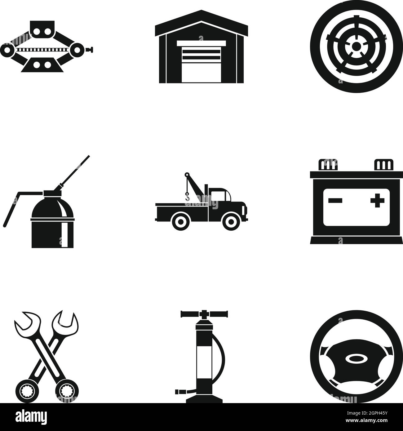 Repair machine icons set, simple style Stock Vector Image & Art - Alamy