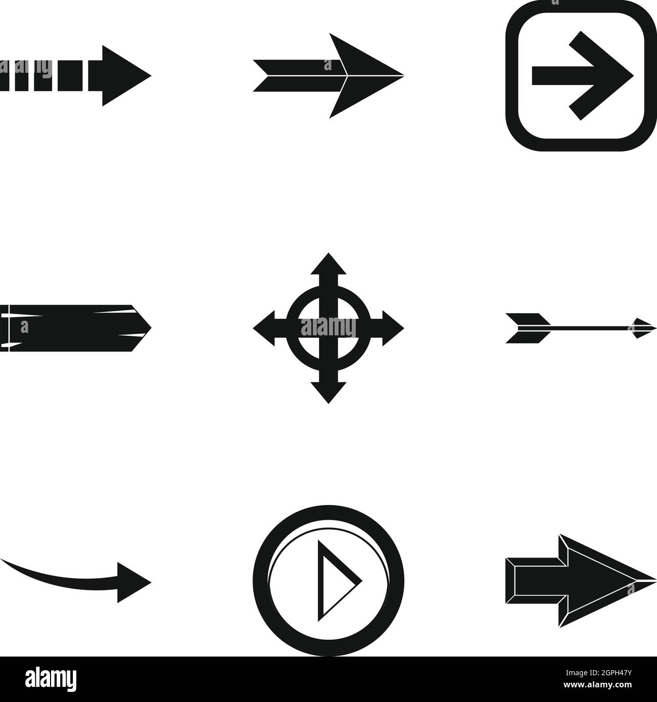 Types of arrows icons set, simple style Stock Vector Image & Art - Alamy