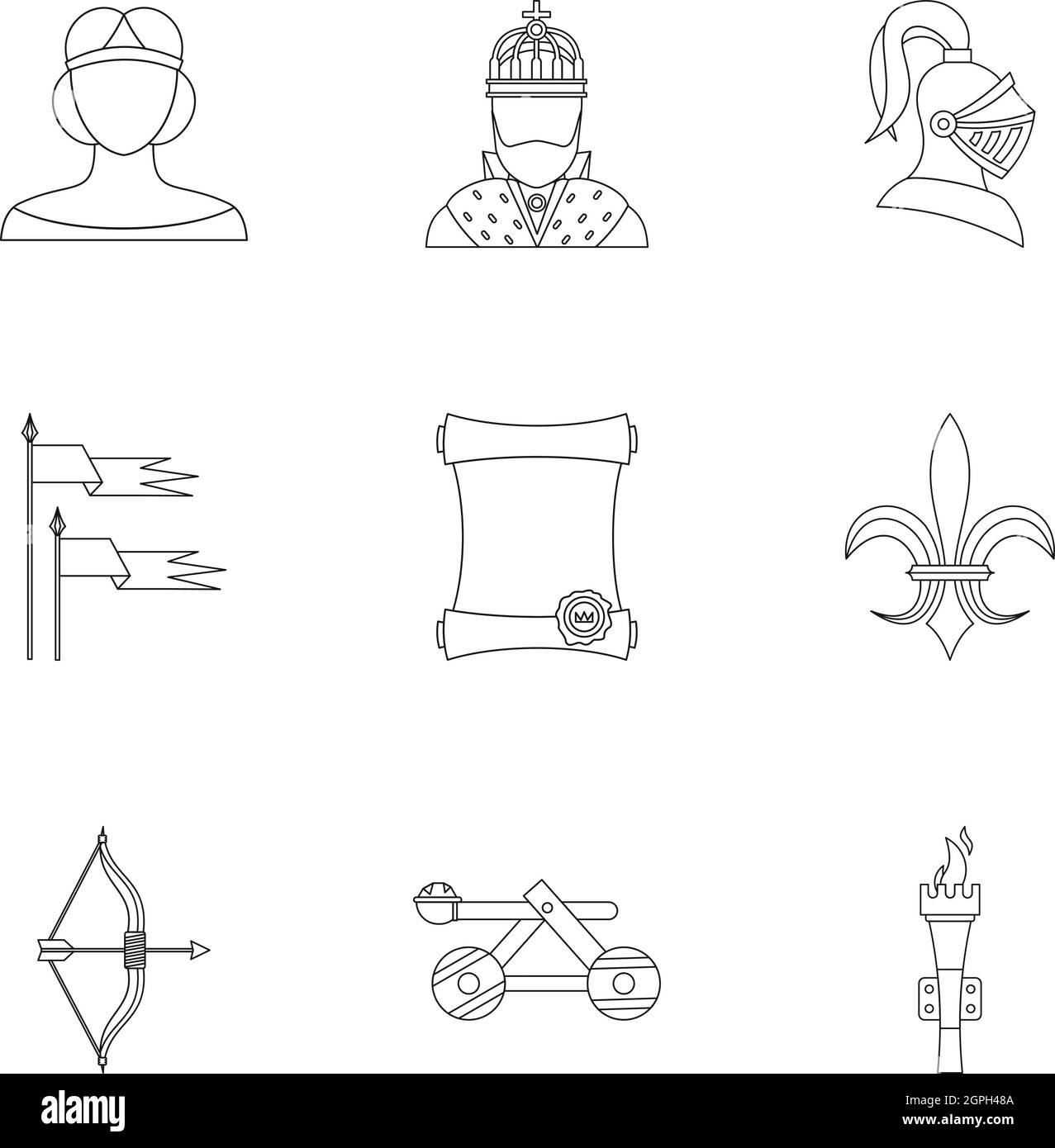 Medieval scroll Black and White Stock Photos & Images - Alamy