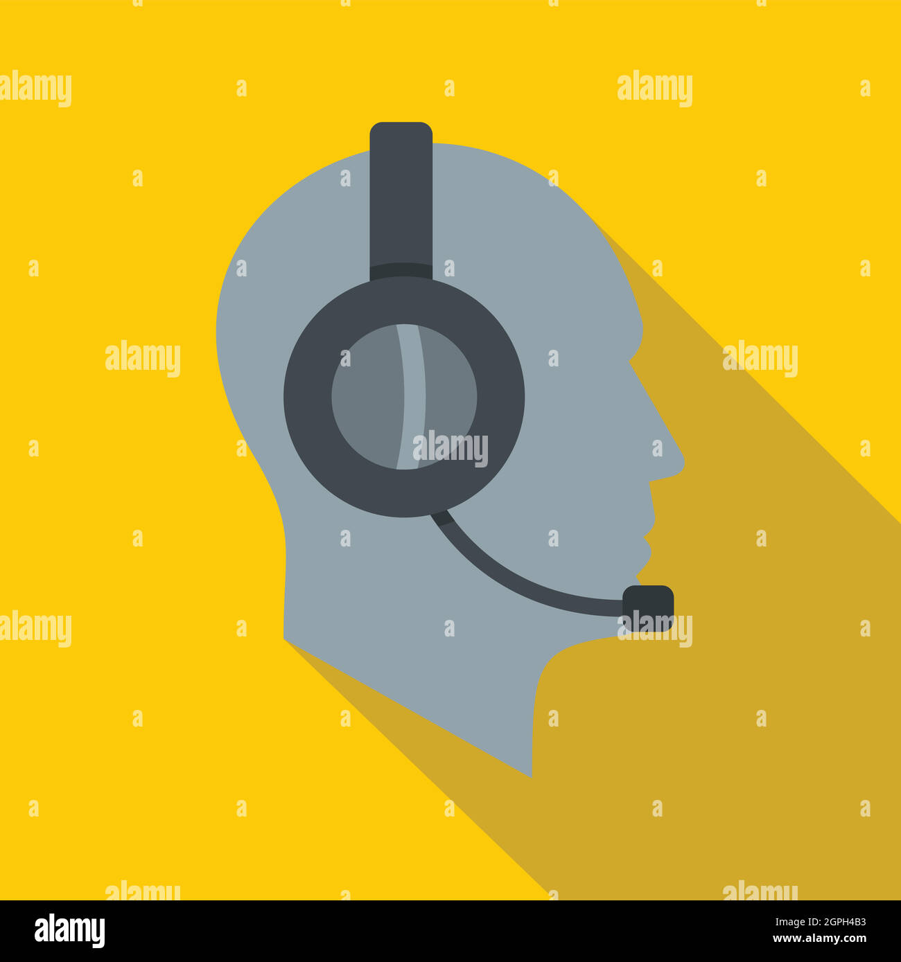 Man in headset call Stock Vector Images - Alamy