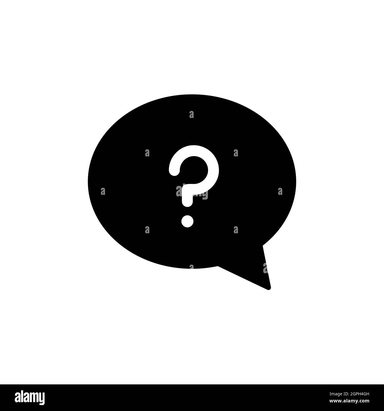 Speech bubble with question mark glyph icon Stock Vector Image & Art ...