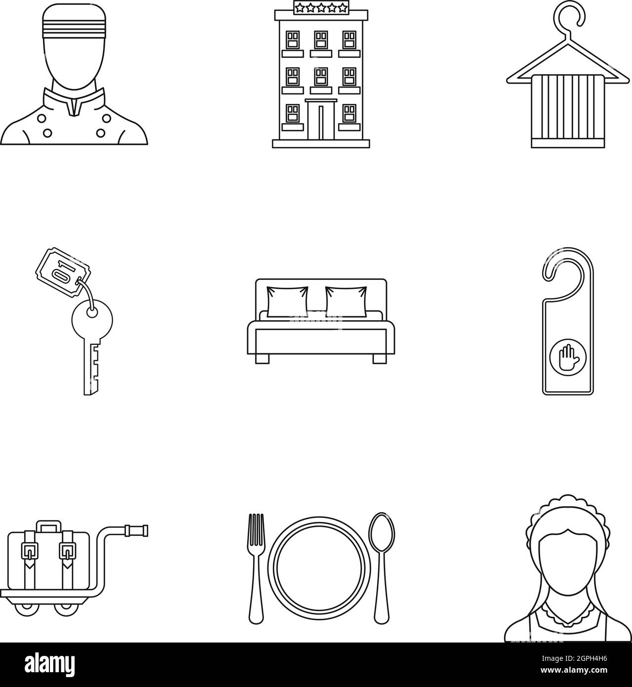 Stars set icons outline Stock Vector Images - Alamy