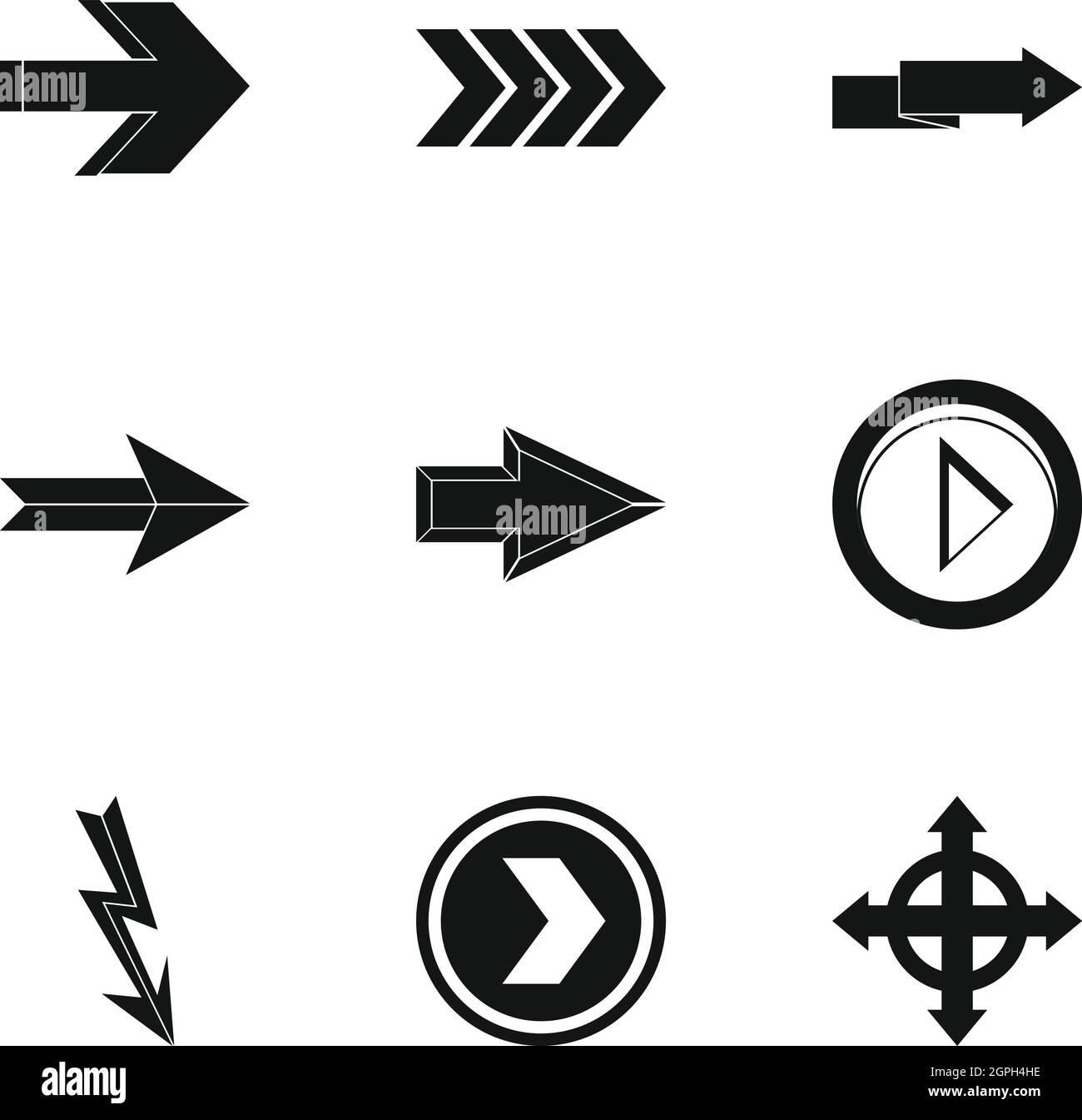 Pointer icons set, simple style Stock Vector Image & Art - Alamy