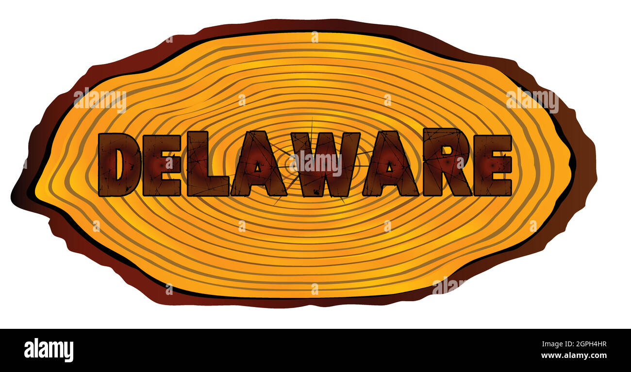 Delaware Log Sign Stock Vector Image & Art - Alamy