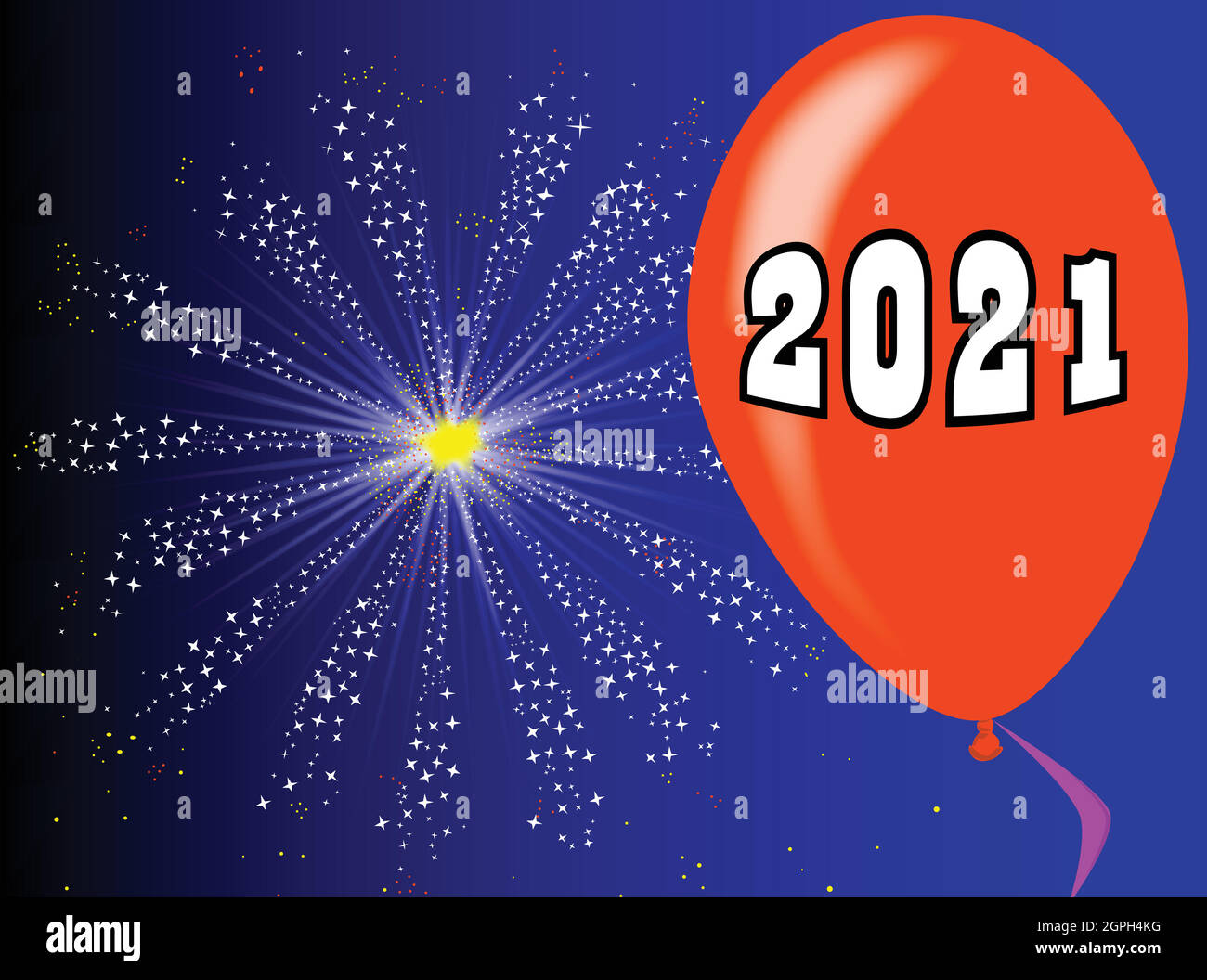 Happy New Year Baloon 2021 Stock Vector Image & Art - Alamy