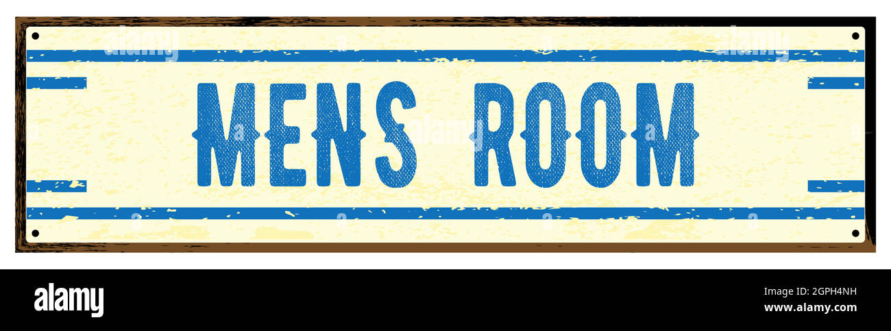 Mens Room Old Metal Sign Stock Vector Image & Art - Alamy