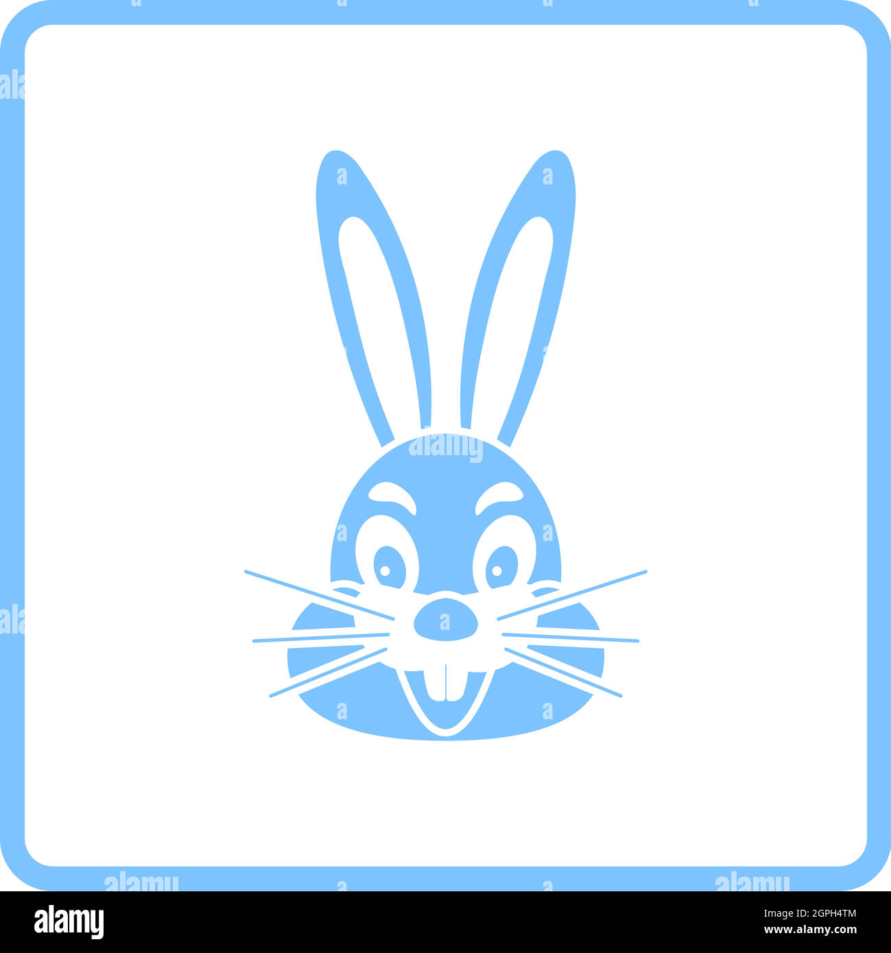 Vintage blue rabbit Stock Vector Images - Alamy