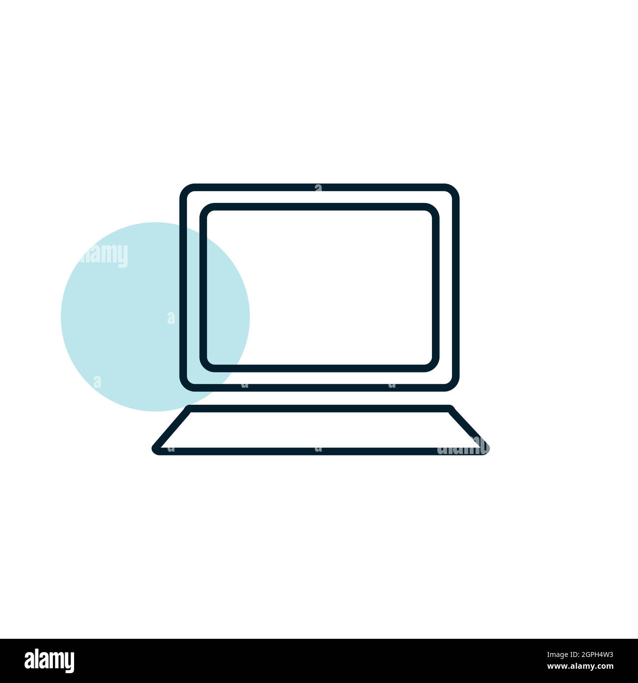 Laptop computer illustration outline hi-res stock photography and ...