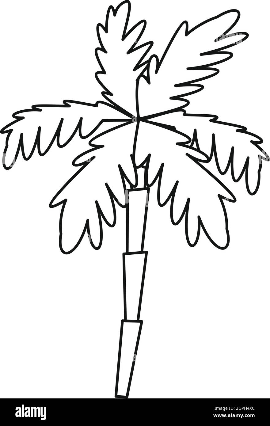 Outline tropic palm leaf Black and White Stock Photos & Images - Alamy