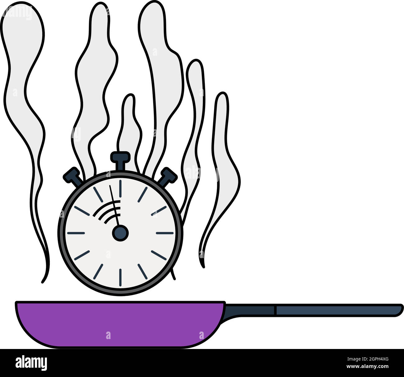 Pan With Stopwatch Icon Stock Vector Image & Art - Alamy