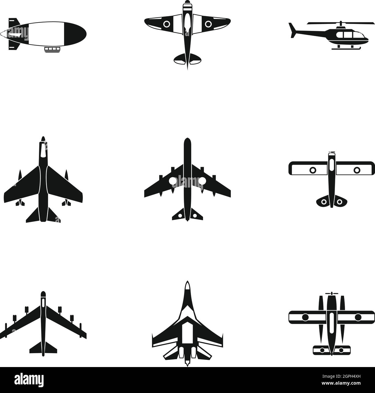 Army planes icons set, simple style Stock Vector Image & Art - Alamy