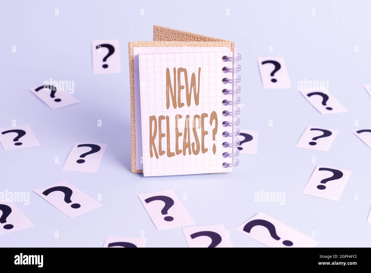 Writing displaying text New Release Question. Conceptual photo asking ...