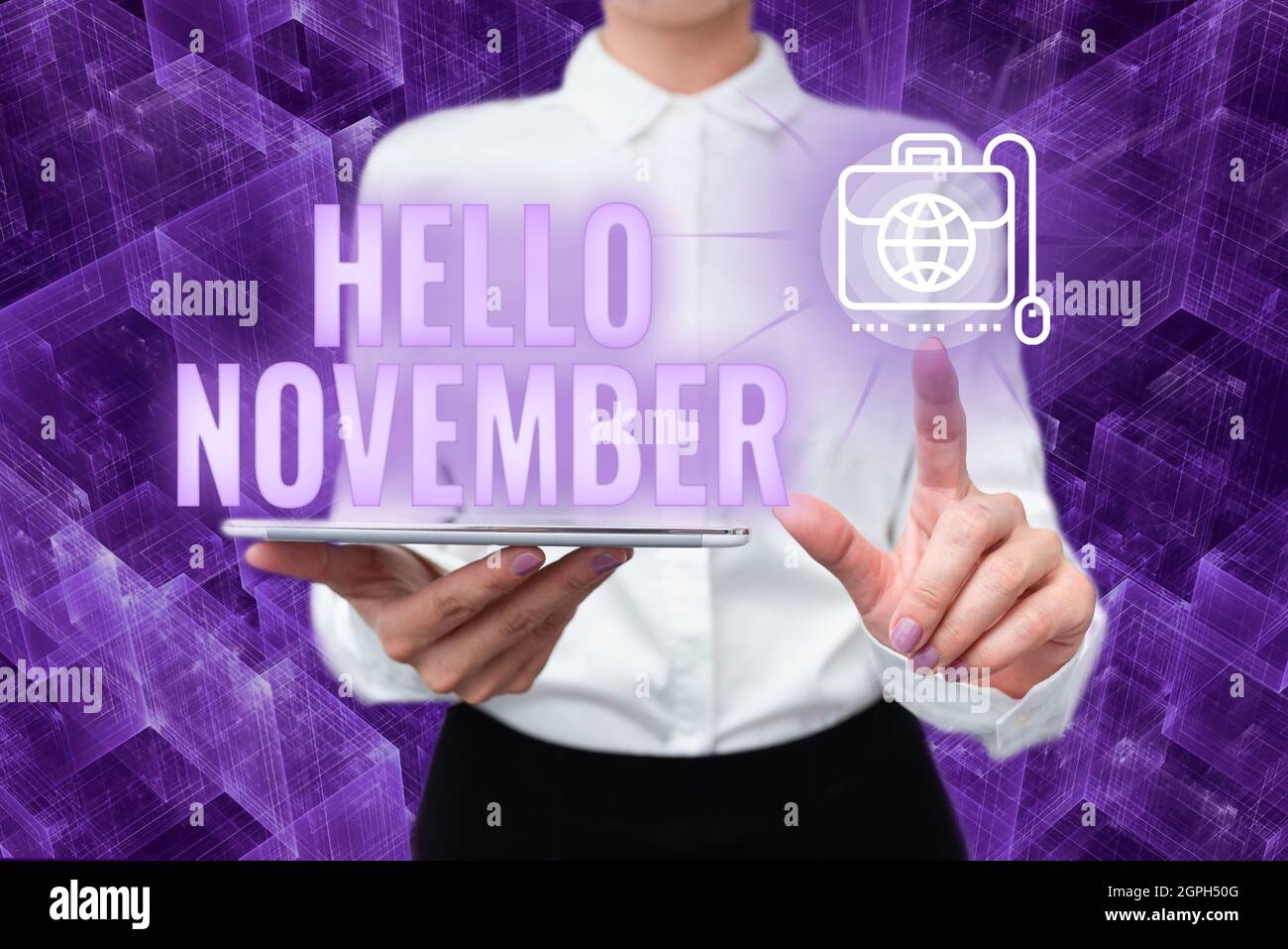 Conceptual display Hello November. Conceptual photo Welcome the ...
