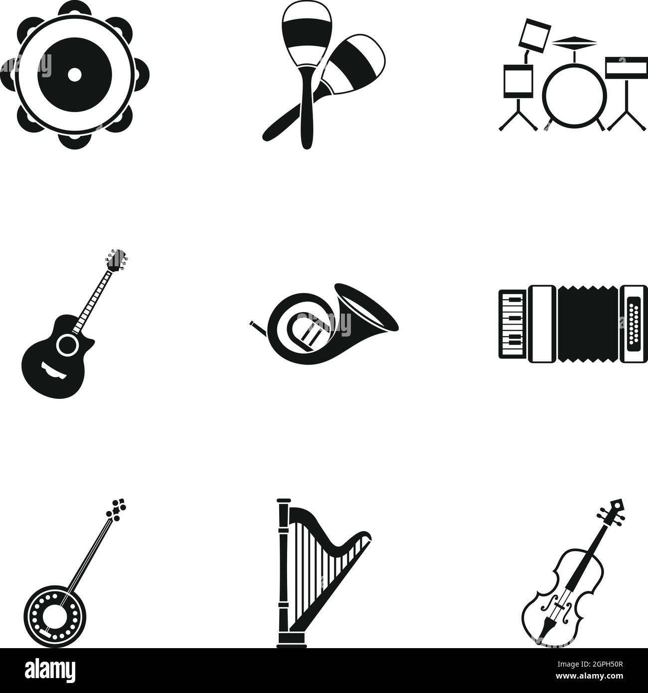 Musical device icons set, simple style Stock Vector Image & Art - Alamy