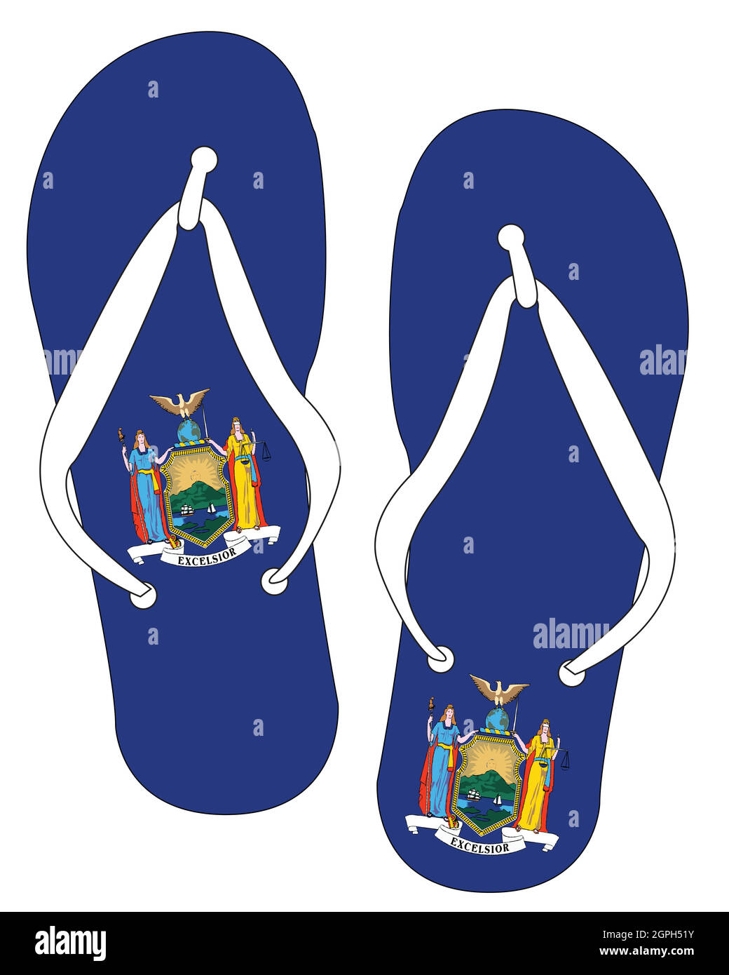 New York State Flag Flip Flop Shoes Stock Vector Image & Art - Alamy