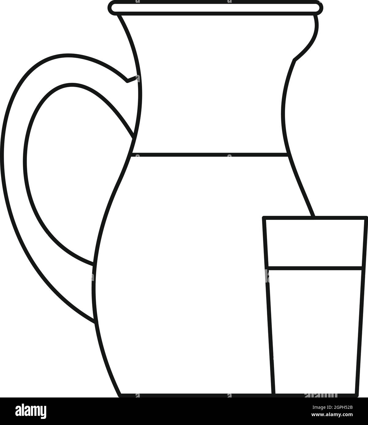 Jug of milk icon, outline style Stock Vector Image & Art - Alamy