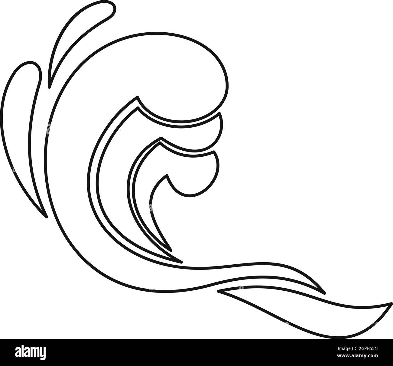 Printable Ocean Wave Template