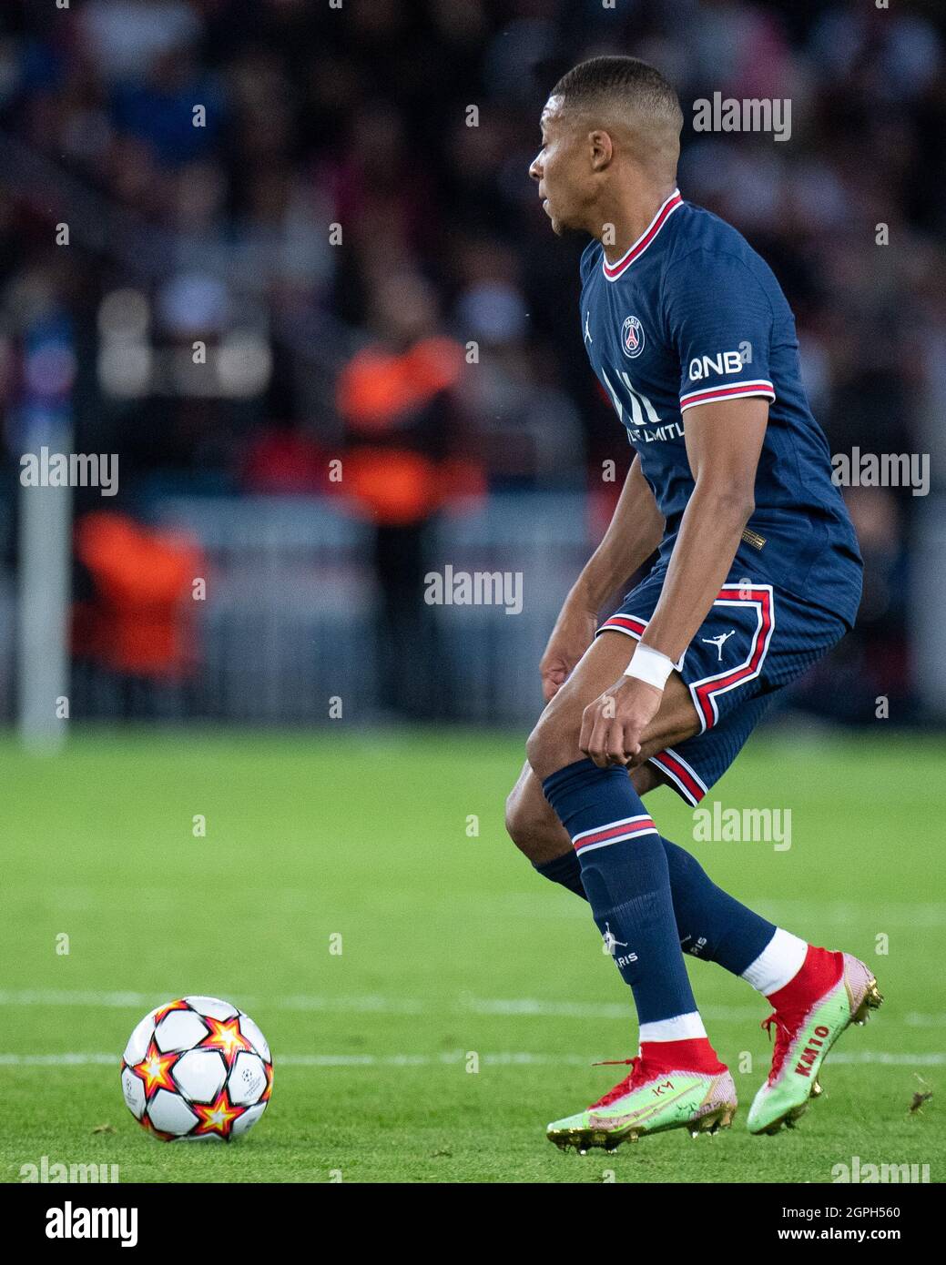 Kylian Mbappé of Paris Saint-Germain during the UEFA Champions League ...