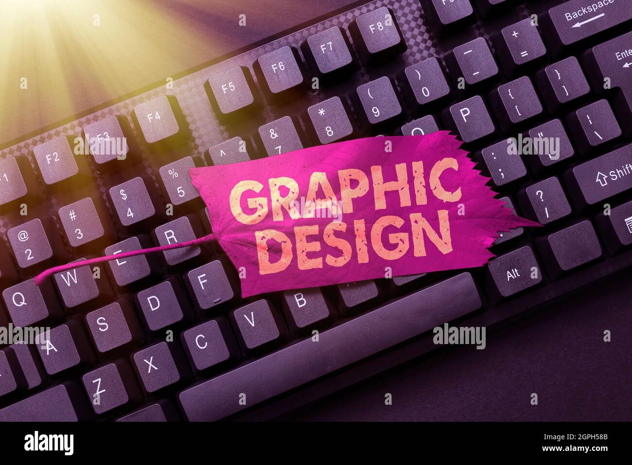 Conceptual caption Graphic Design. Concept meaning art or skill of ...