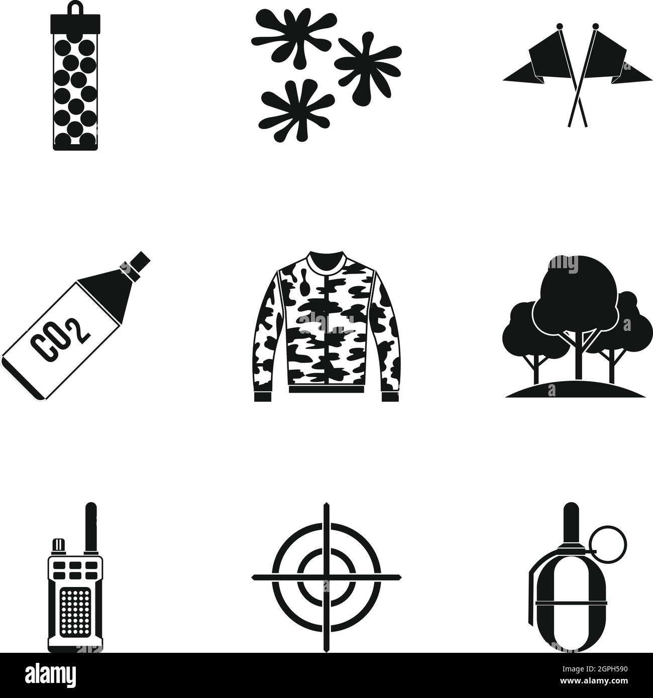 Paintball sport balls icon Stock Vector Images - Alamy