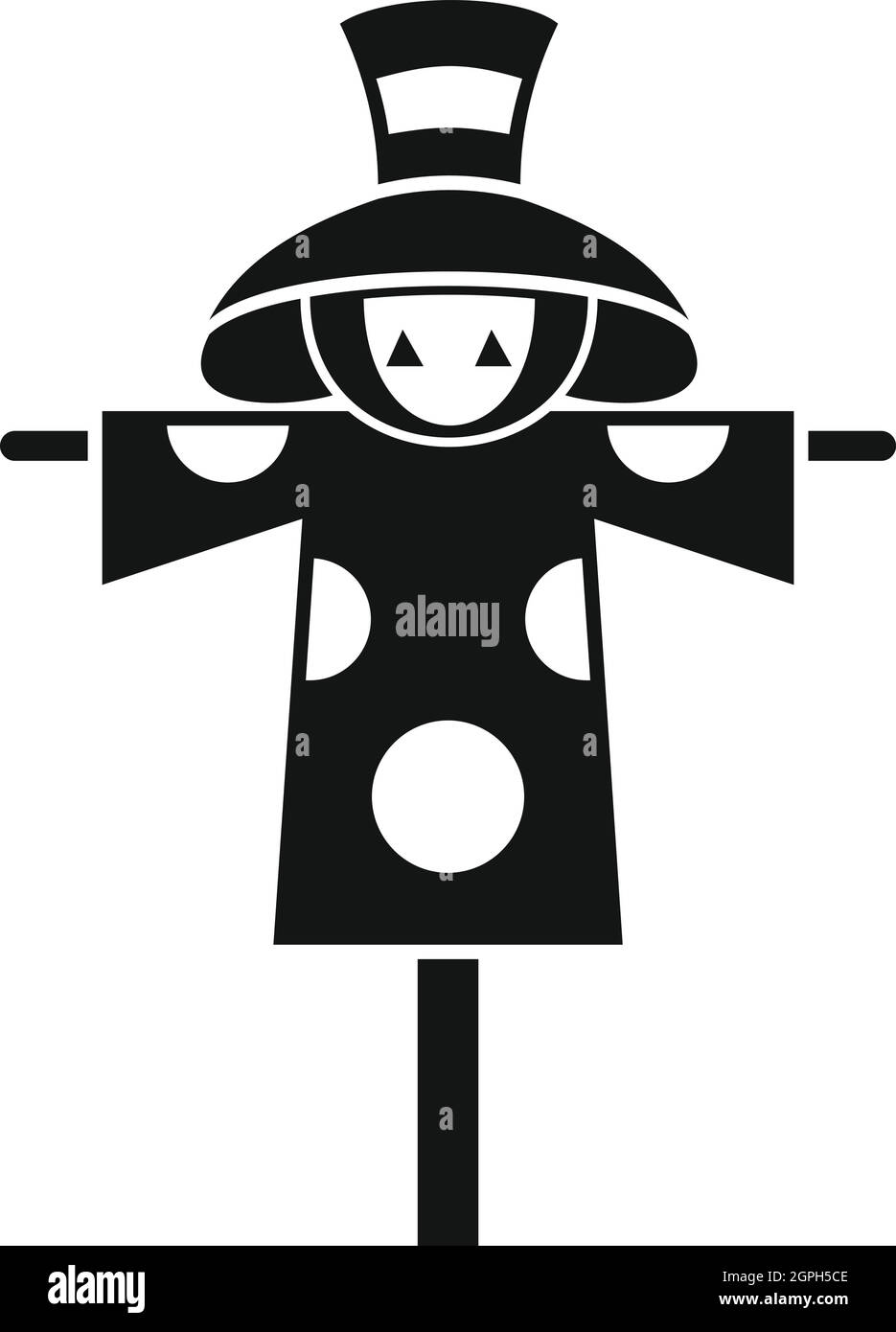 Scarecrow icon, simple style Stock Vector Image & Art - Alamy