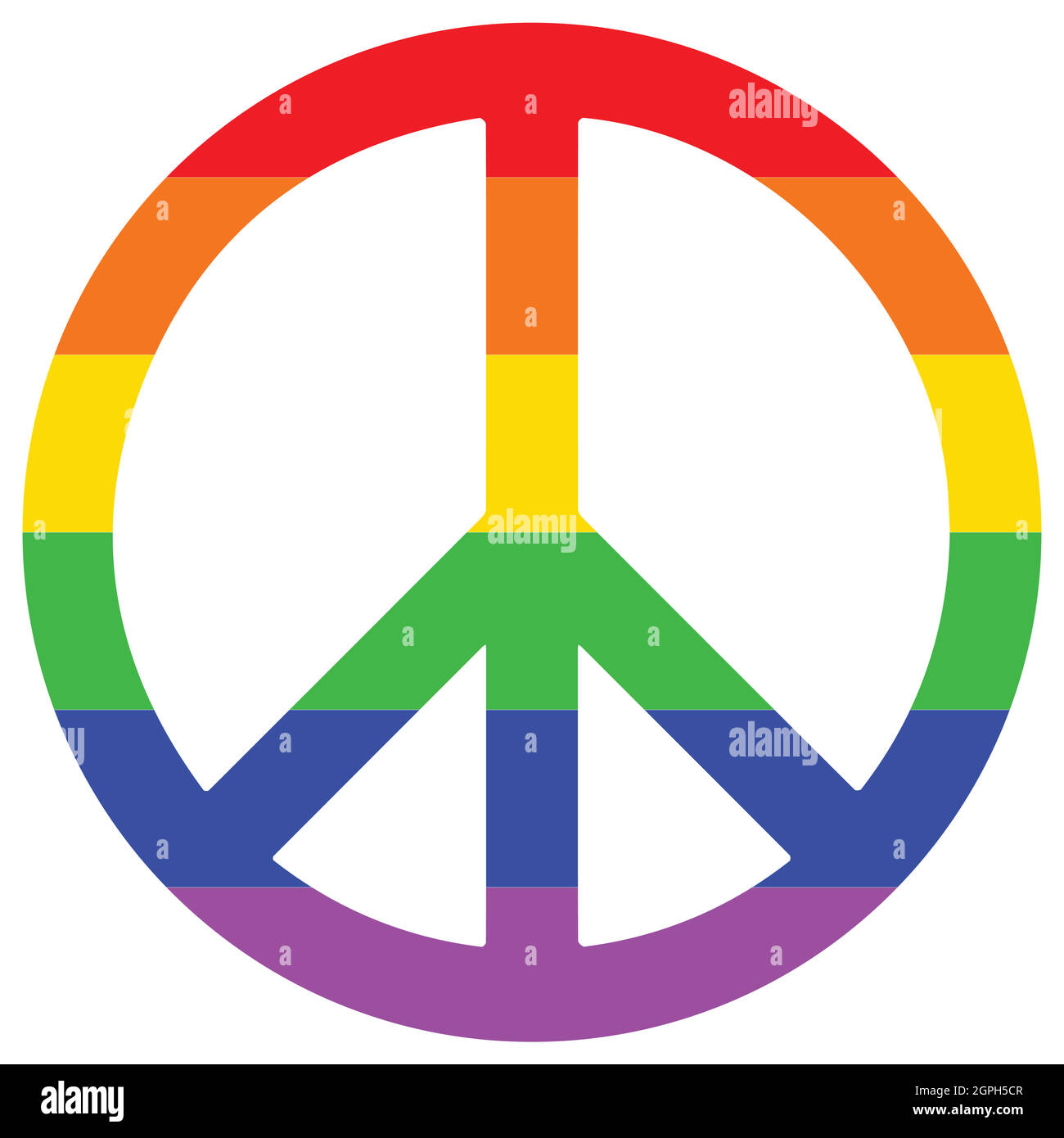 Rainbow Peace Sign Stock Vector Image & Art - Alamy