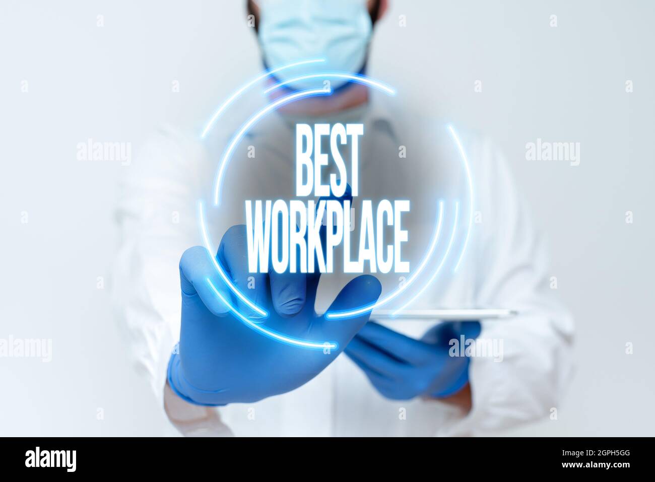 Writing displaying text Best Workplace. Word for Ideal company to work ...