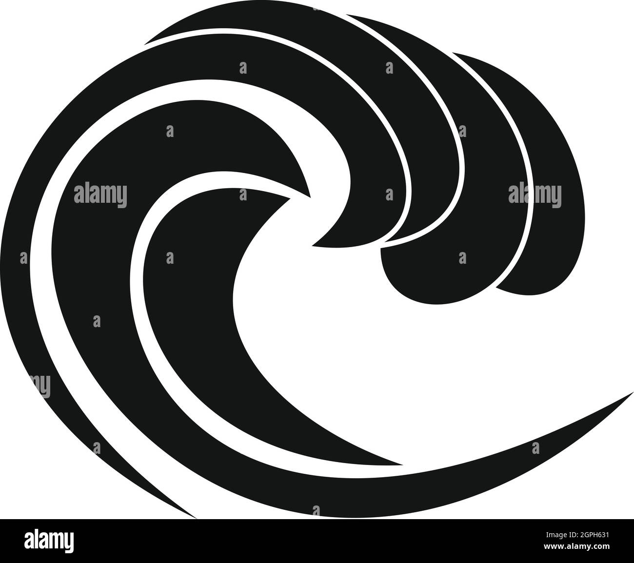 Wave of sea tide icon, simple style Stock Vector Image & Art - Alamy