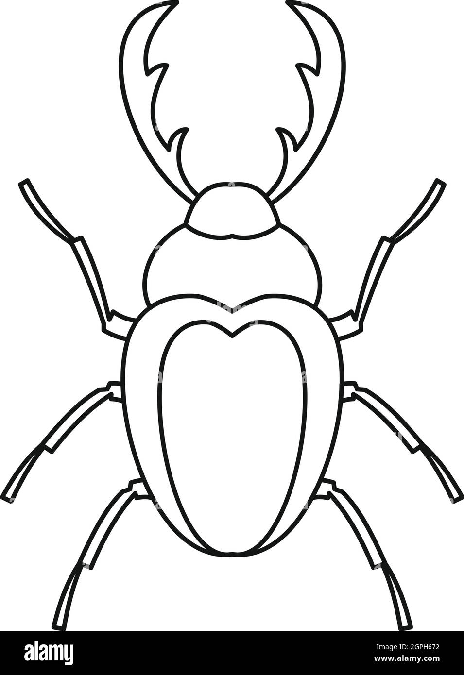 Stag beetle icon, outline style Stock Vector Image & Art - Alamy
