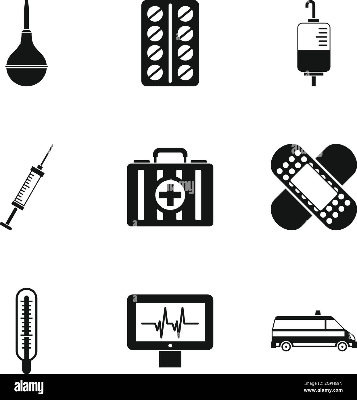 Treatment icons set, simple style Stock Vector Image & Art - Alamy