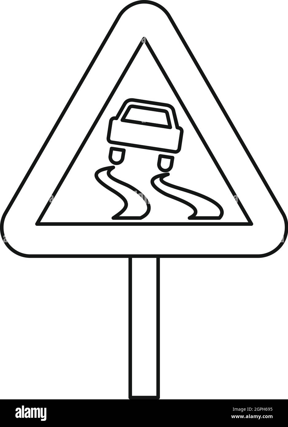 Hazard line road Stock Vector Images - Alamy