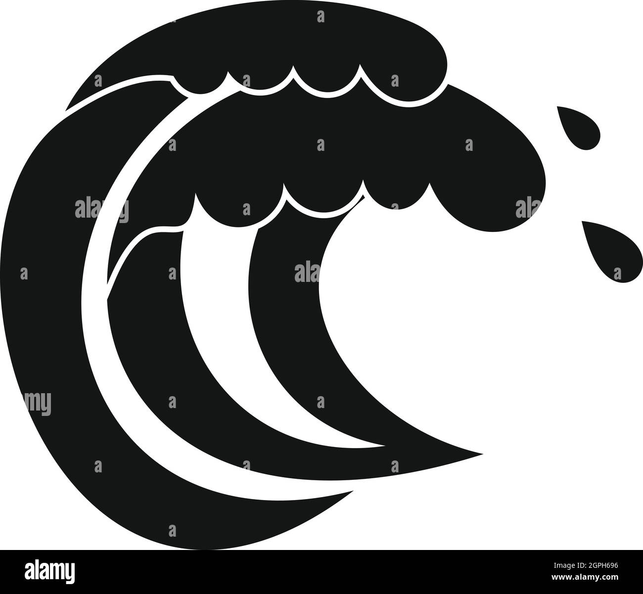 Wave of sea tide icon, simple style Stock Vector Image & Art - Alamy
