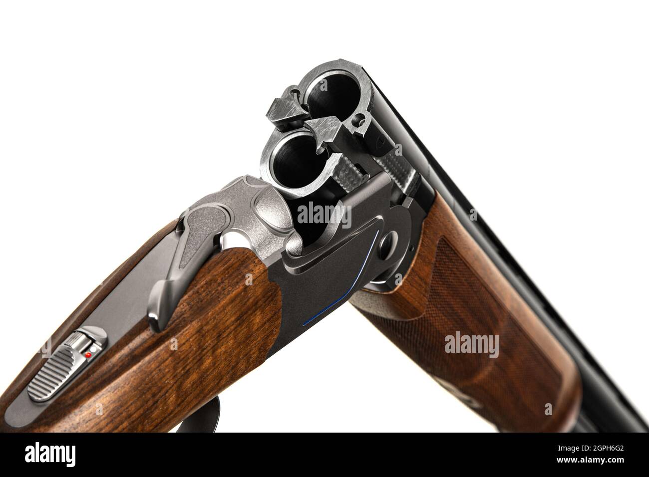 Hunting double-barrelled gun on a white background. Double Shotgun ...