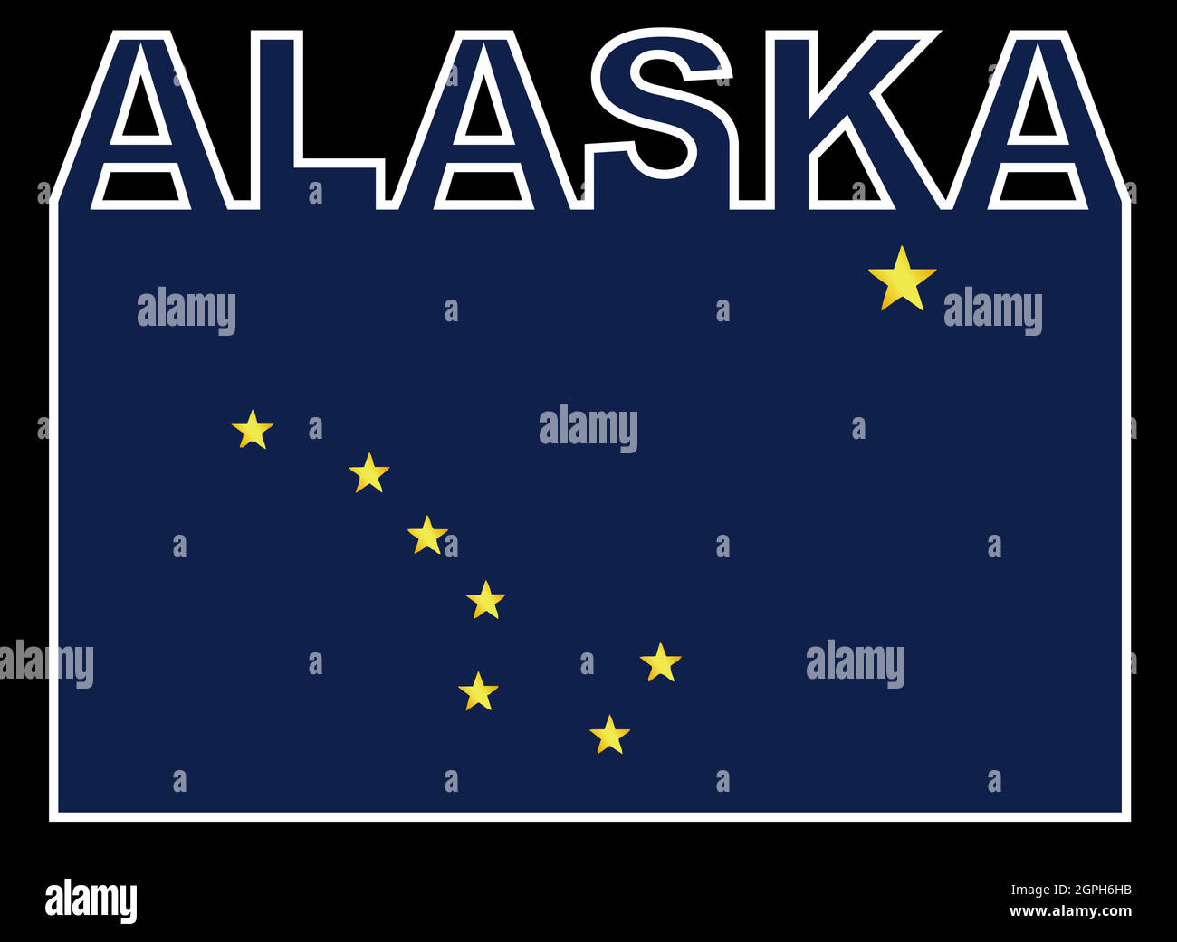 Alaska Red Flag Stock Vector Images - Alamy