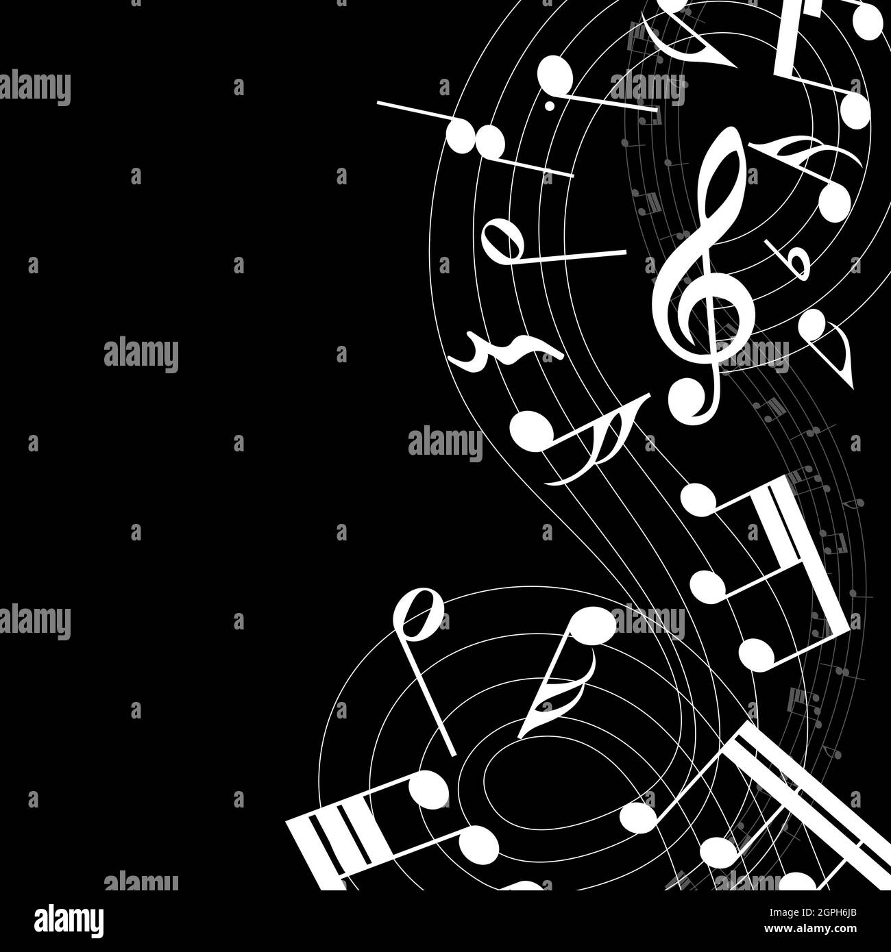 Musical note minim Black and White Stock Photos & Images - Alamy