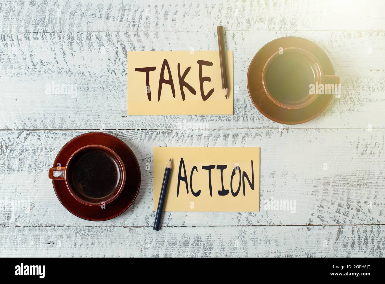 Text showing inspiration Take Action. Business showcase do something ...