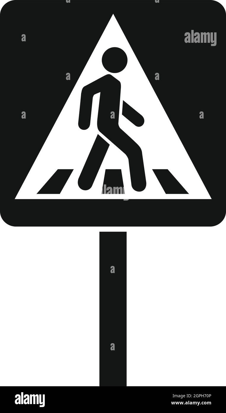 Pedestrian area sign white Stock Vector Images - Alamy