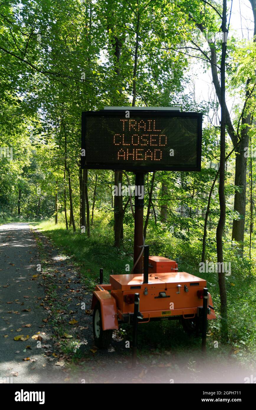 Closed walking trail hi-res stock photography and images - Alamy