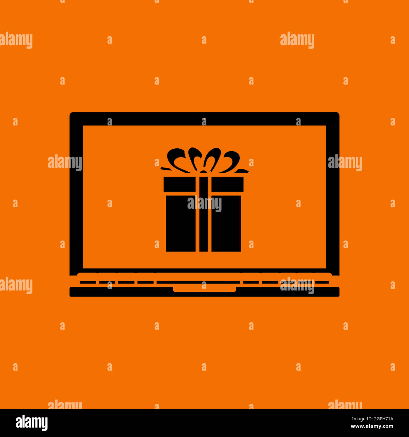 Laptop computer on black Stock Vector Images - Alamy