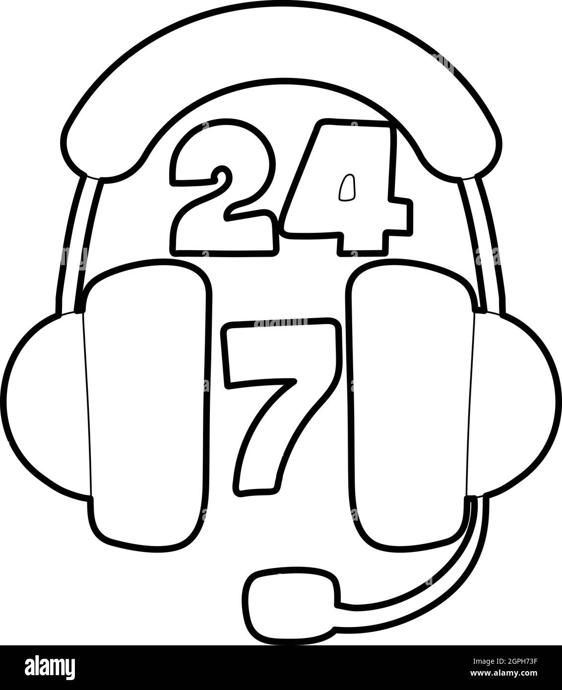 Customer support illustration icon Stock Vector Images - Alamy