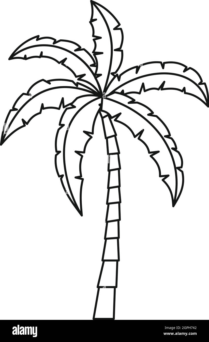 Tree line icon outline Black and White Stock Photos & Images - Alamy