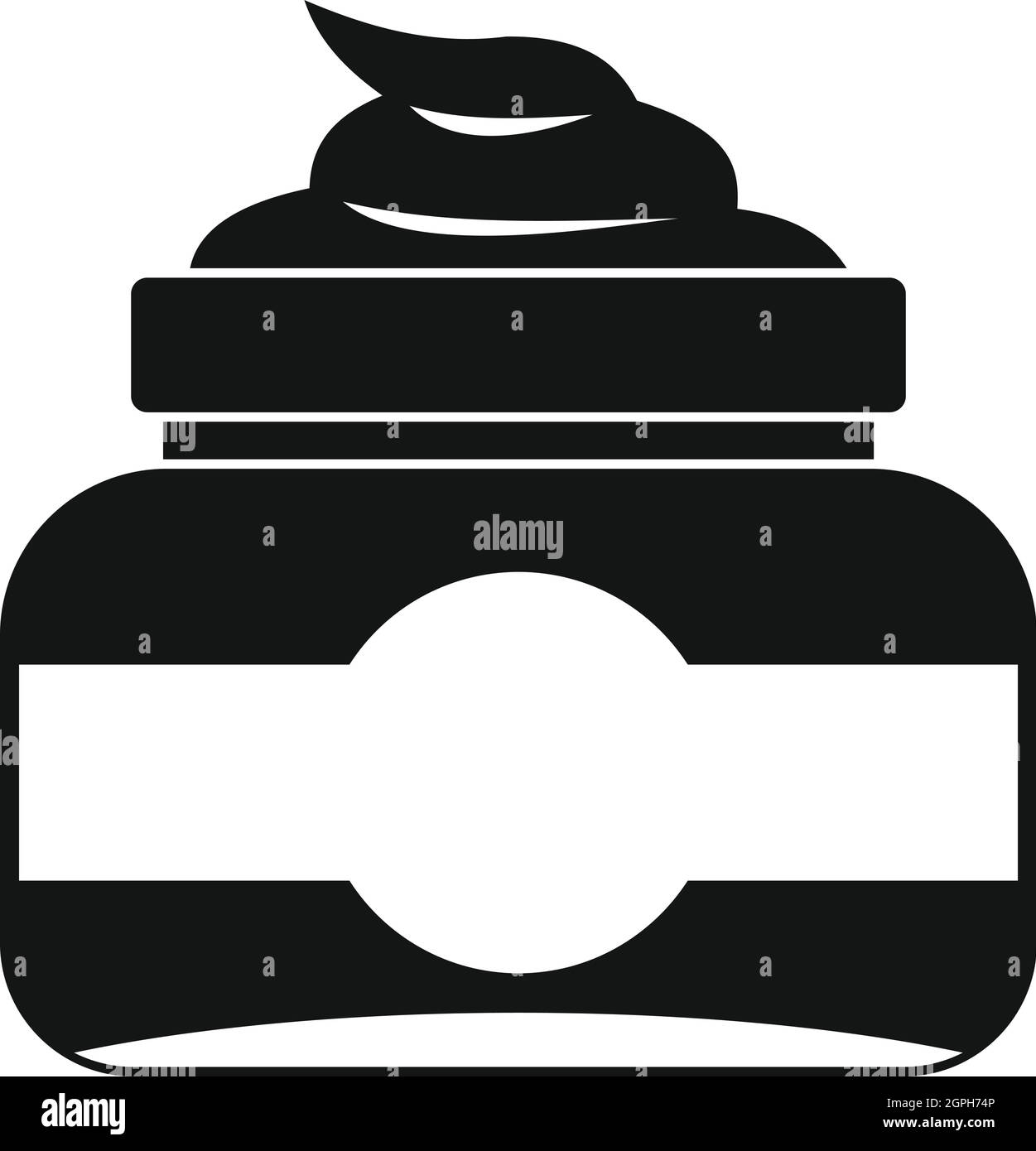 Cream jar face icon Stock Vector Images - Alamy