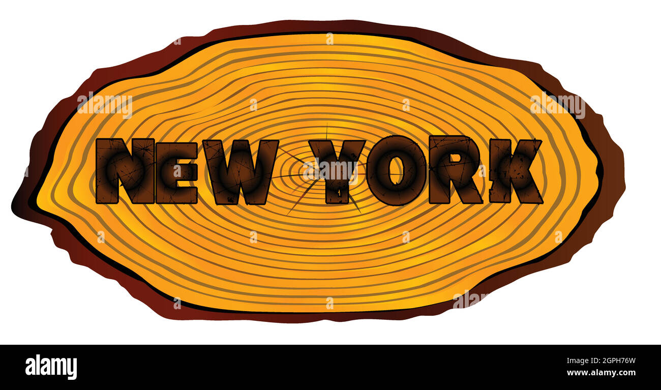 New York Log Sign Stock Vector Image & Art - Alamy
