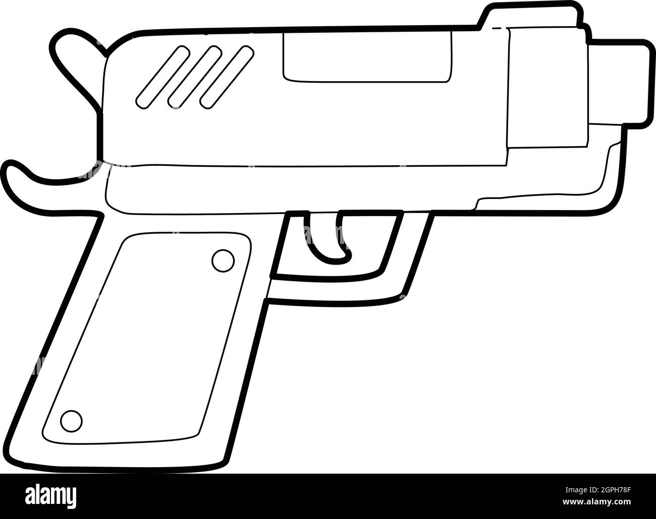 Gun icon, outline style Stock Vector Image & Art - Alamy