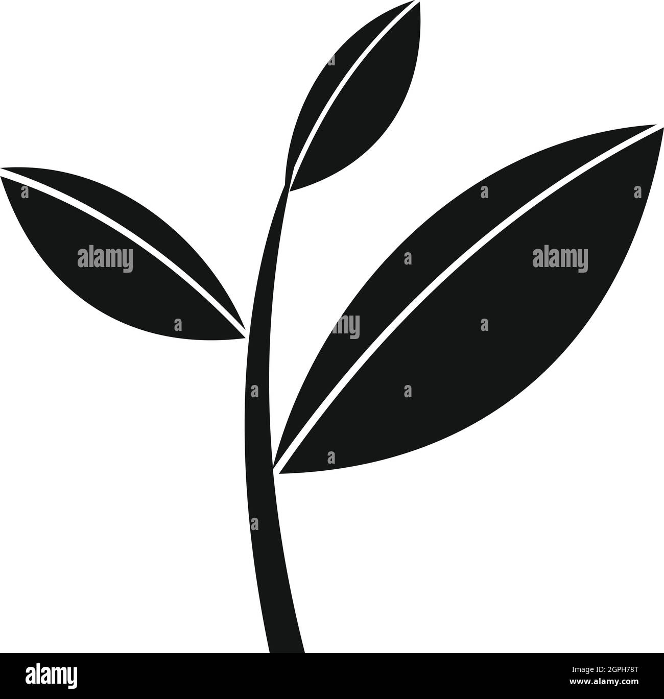 Tea leaf icon simple hi-res stock photography and images - Alamy