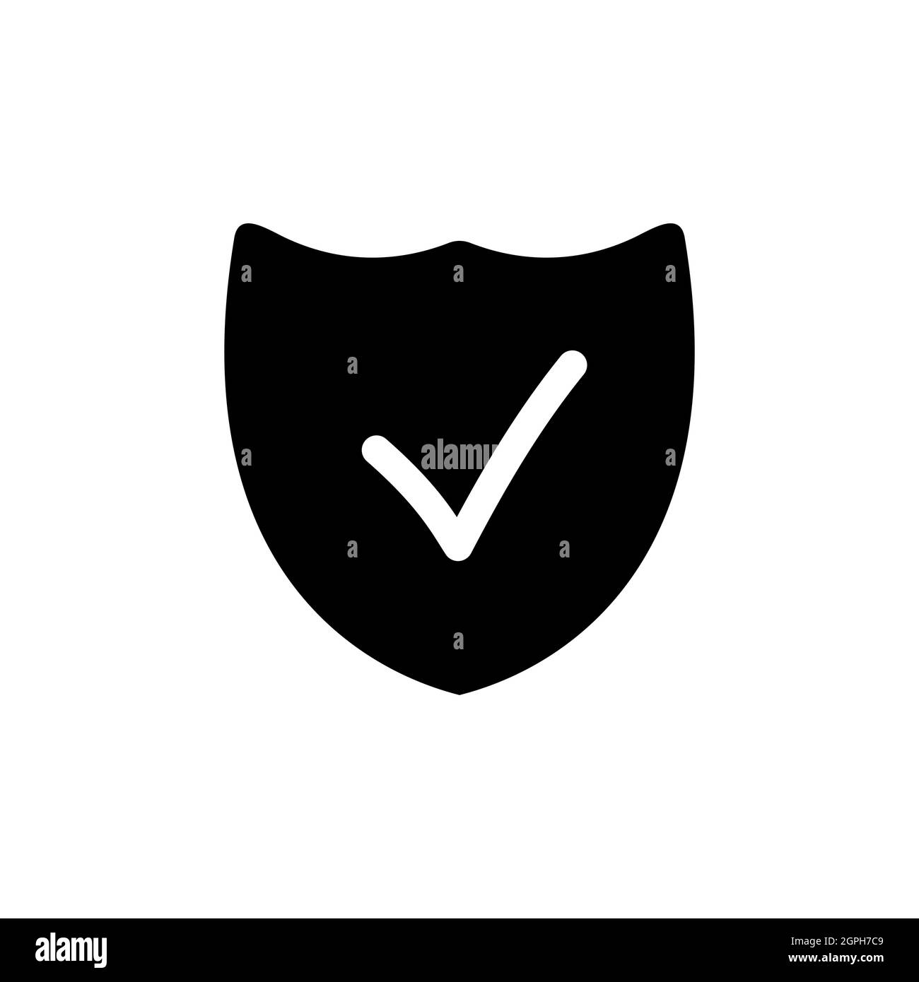 Best protection shield outline glyph icon vector Stock Vector Image ...