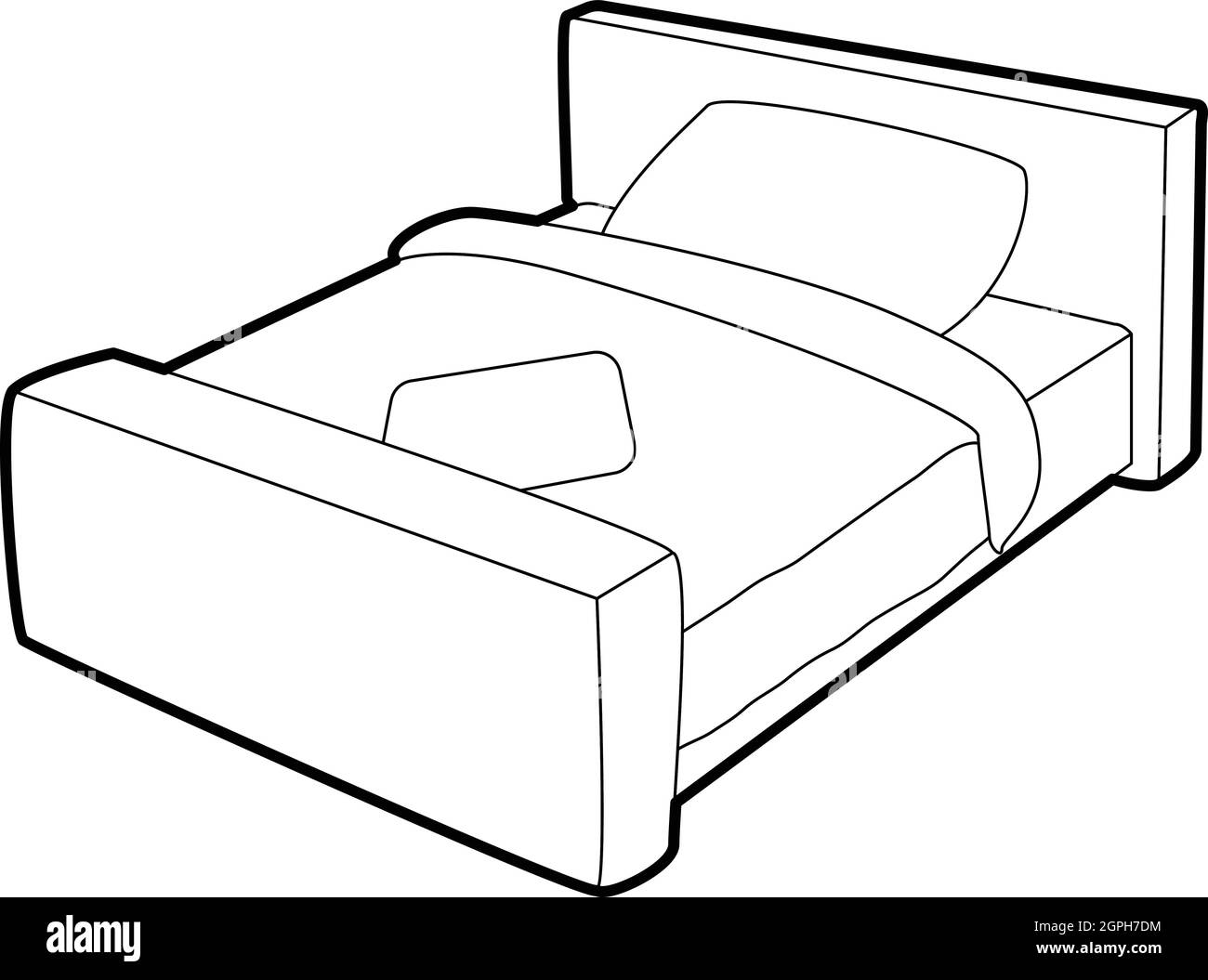 3d bed Stock Vector Images - Alamy